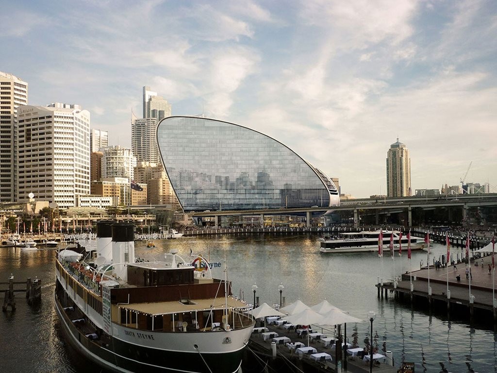 Sydney’s new IMAX theatre is an unorthodox, “ribbon”-shaped structure ...